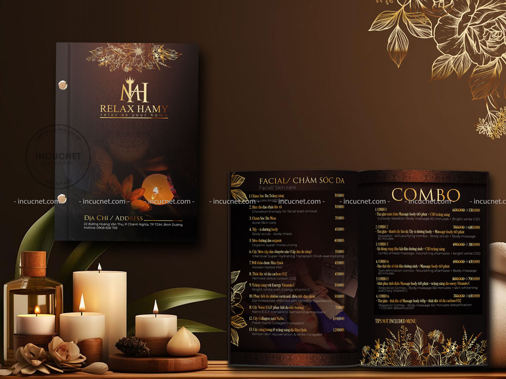 Bí quyết thiết kế menu spa độc đáo và sang trọng - In cực nét