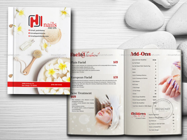 Thiết kế menu nails chuyên nghiệp đẹp hút hồn - In cực nét