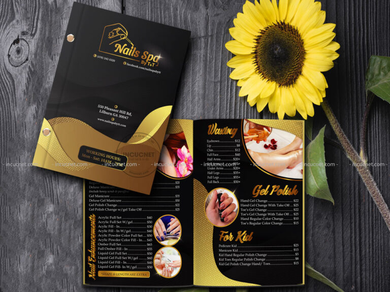 Thiết kế menu nails chuyên nghiệp đẹp hút hồn - In cực nét