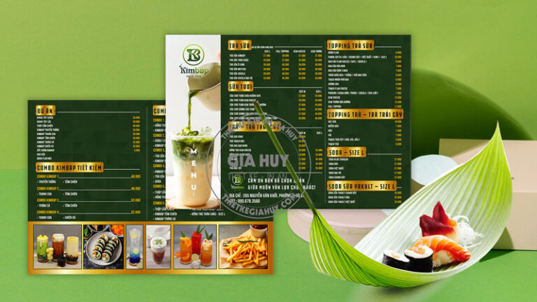 Khám phá sự sáng tạo trong thiết kế menu trà sữa - In cực nét