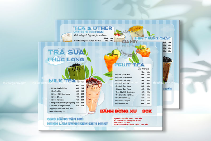 Thiết kế menu đẹp nhanh thu hút khách hàng - In cực nét