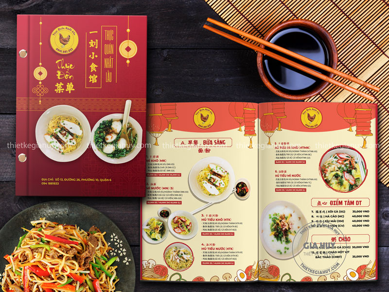 Thiết kế menu đẹp nhanh thu hút khách hàng - In cực nét