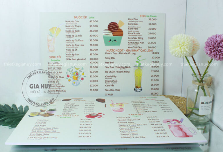 Tổng hợp những mẫu menu bảng hot trend 2026