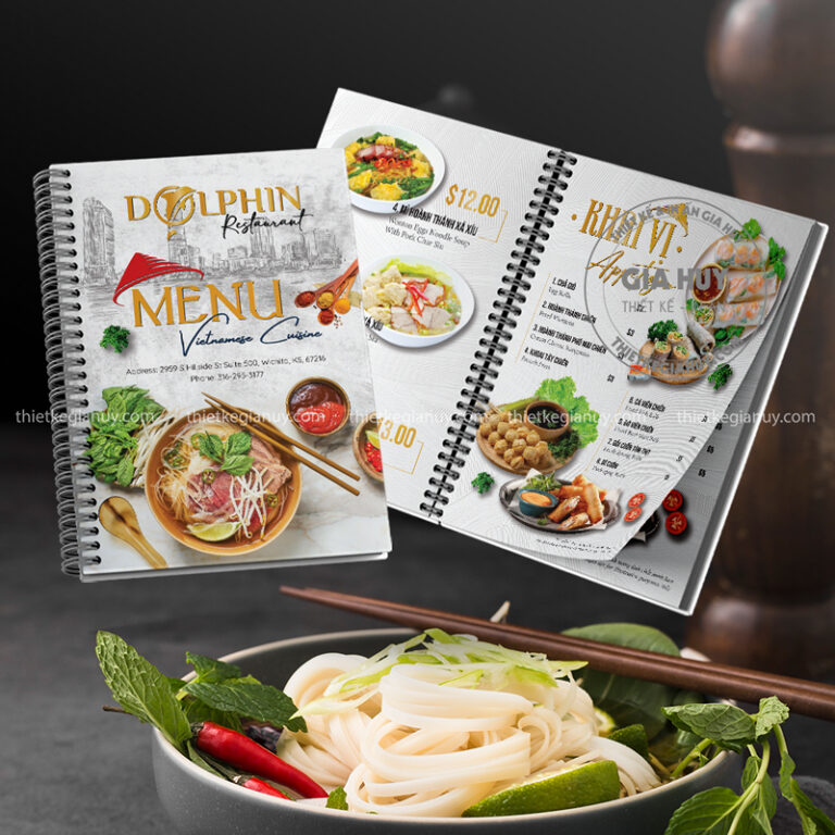 Menu quán phở - Món ăn ngon, tốt sức khỏe - In cực nét