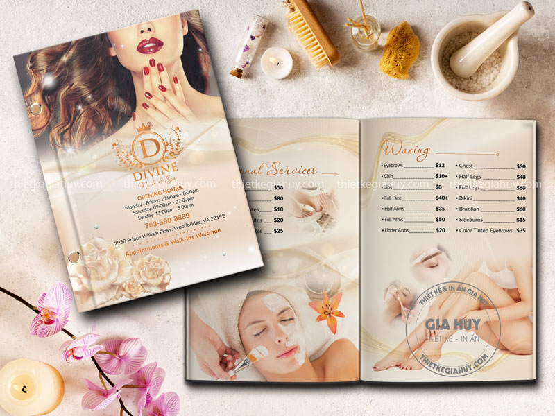 7 Kiểu In Menu Spa Sang Trọng Và Bền Đẹp - In cực nét